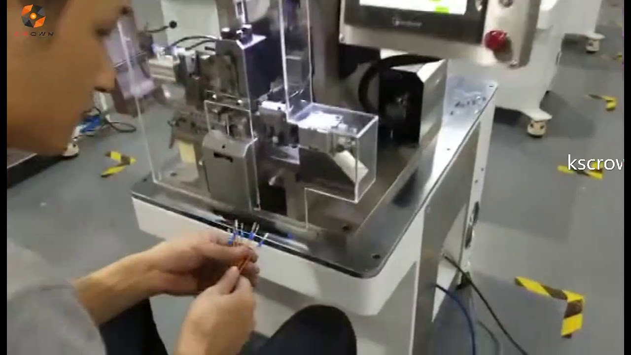 Semi automatic wire stripping crimping and seal plug insertion machine ...