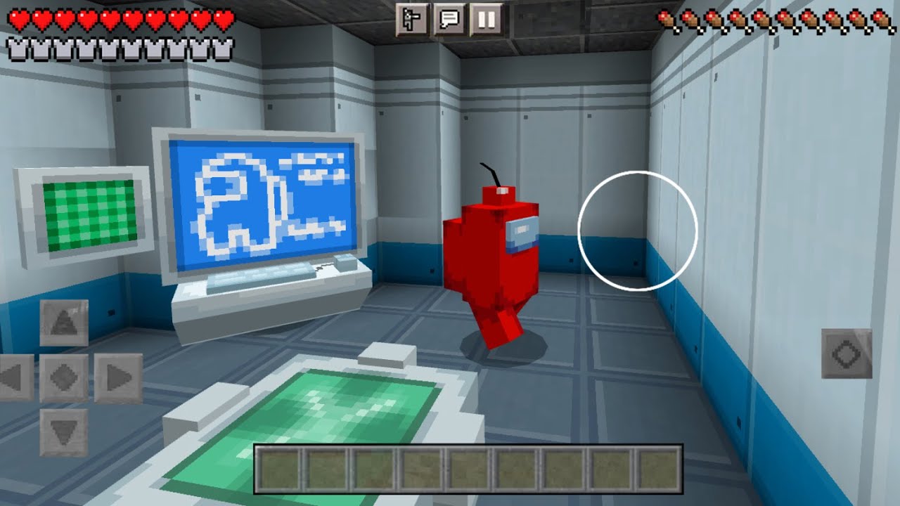 Very realistic Among Us v2 in minecraft pe MCBE - YouTube