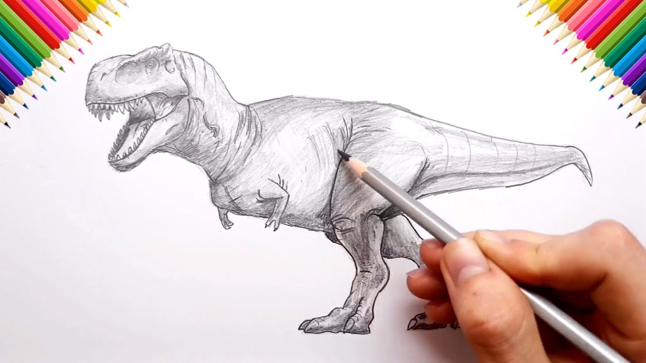 How to Draw T-Rex | Sketch Tutorial - YouTube