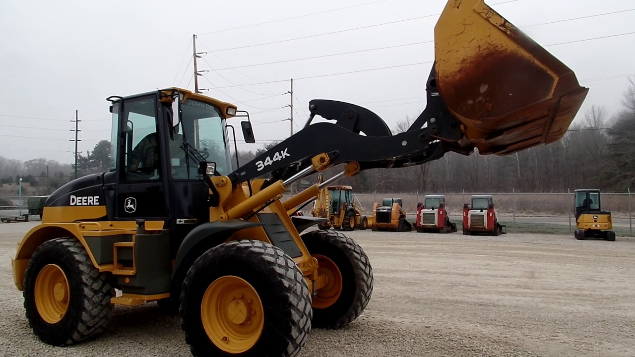 2015 John Deere 344K wheel loader Very Nice shape! C&C Equipment - YouTube
