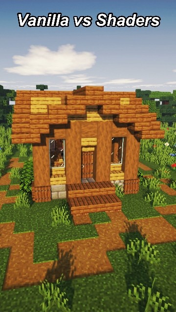 Minecraft Vanilla VS Shaders #shorts #minecraft #minecraftbuilding ...