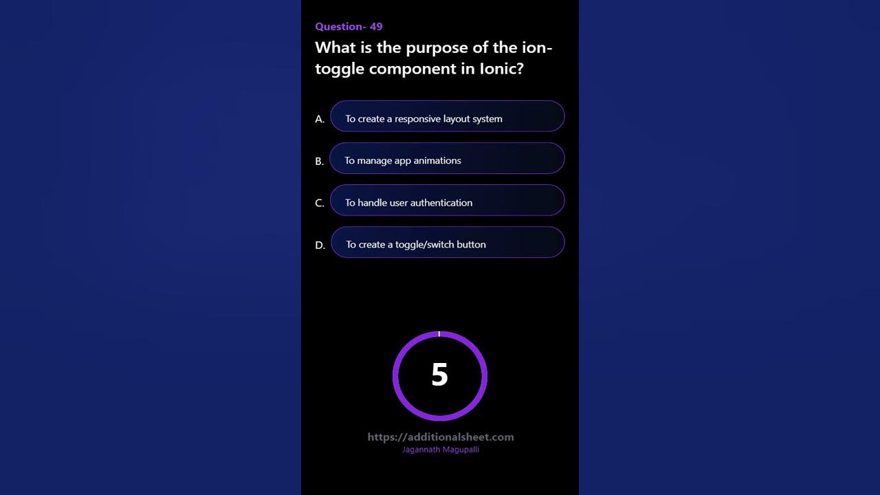 What is the purpose of the ion toggle component in Ionic - YouTube