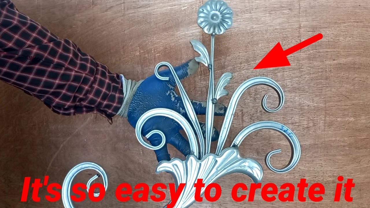 How to make beautiful artistic iron flowers - YouTube