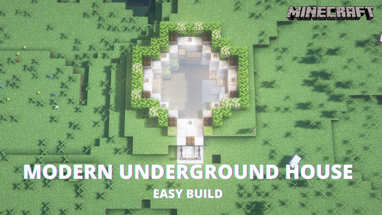 Easy Modern Underground Starter House Tutorial | Minecraft # ...