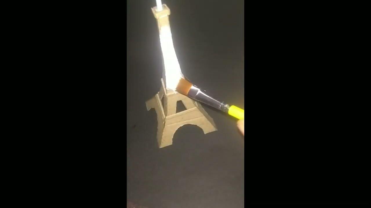 How to make Eiffel tower with cardboard 😃 - YouTube
