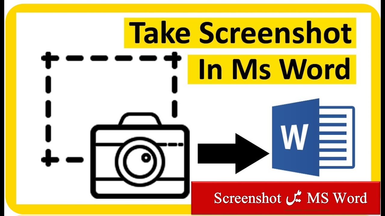 How to Take Screenshot in MS Word - YouTube
