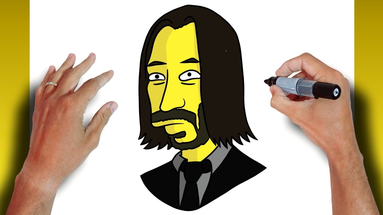 como DESENHAR o JOHN WICK SIMPSONS - HOW TO DRAW JOHN WICK SIMPSONS ...