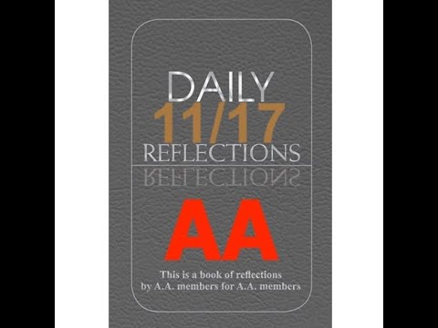 Daily Reflections – November 17 – Alcoholics Anonymous - Read Along ...