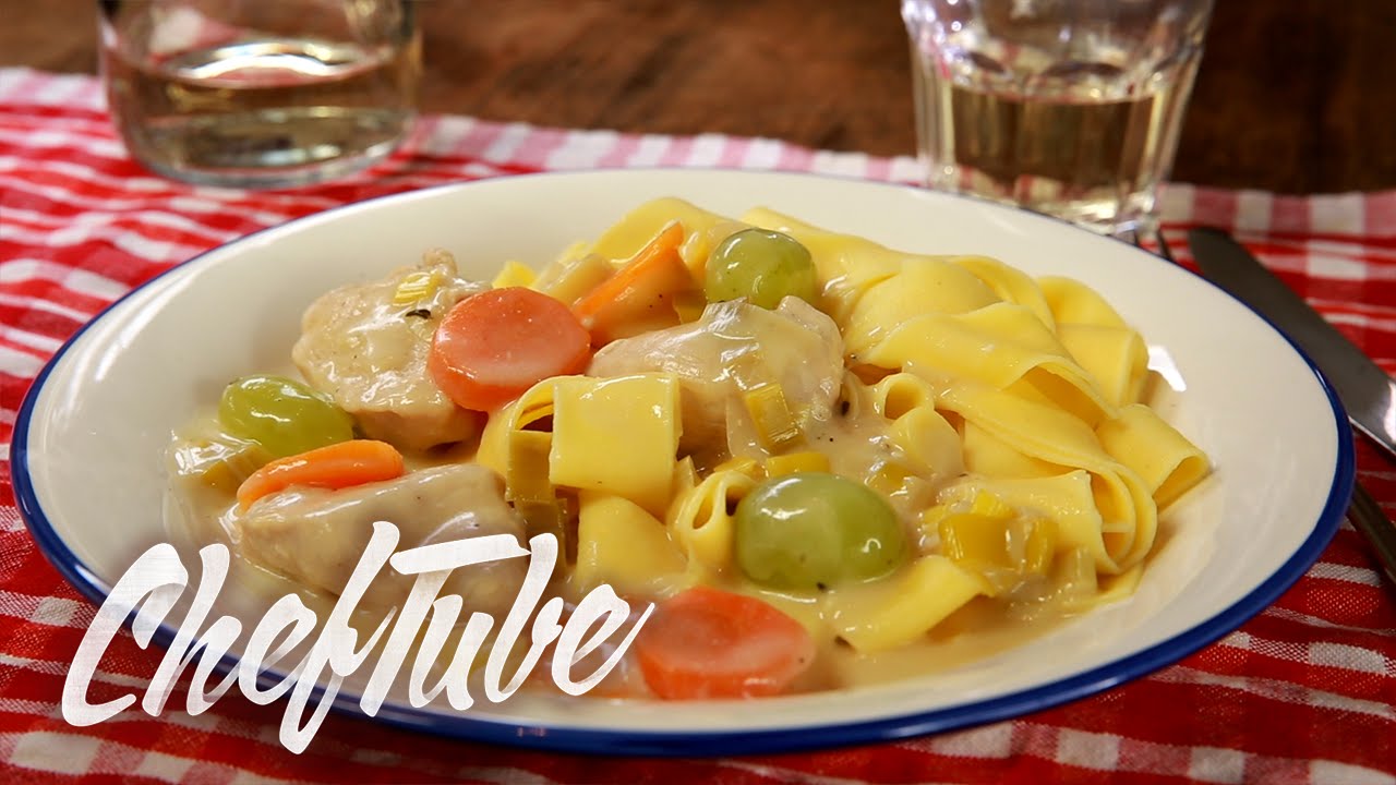 Comment Faire un Poulet au Vin Blanc et aux Raisins - Recette dans la ...
