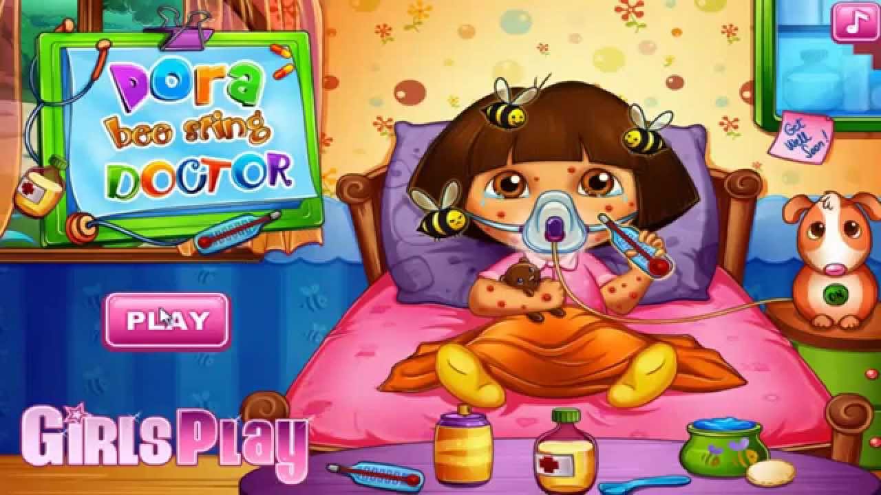 Dora the Explorer Game - Dora Bee Sting Doctor Game Play - Gril Games ...
