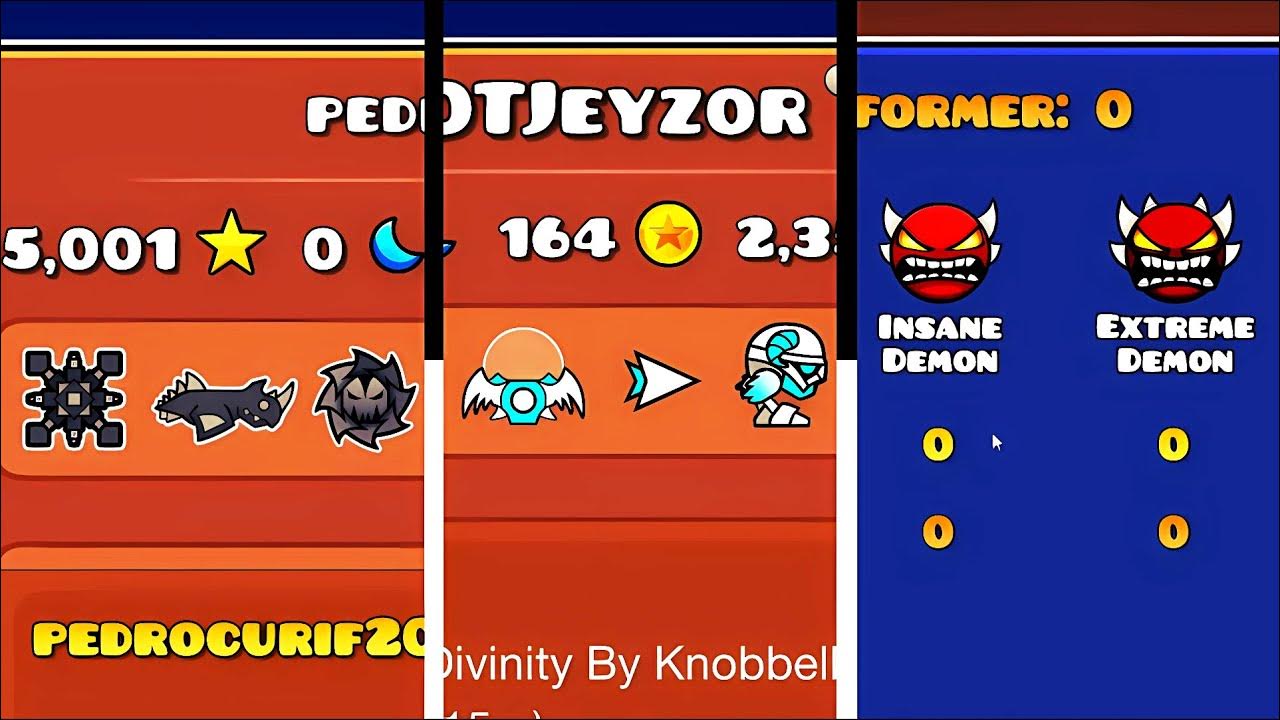 ANALIZANDO y PUNTUANDO sus ICONOS y ESTADISTICAS de GEOMETRY DASH 🧐 - YouTube