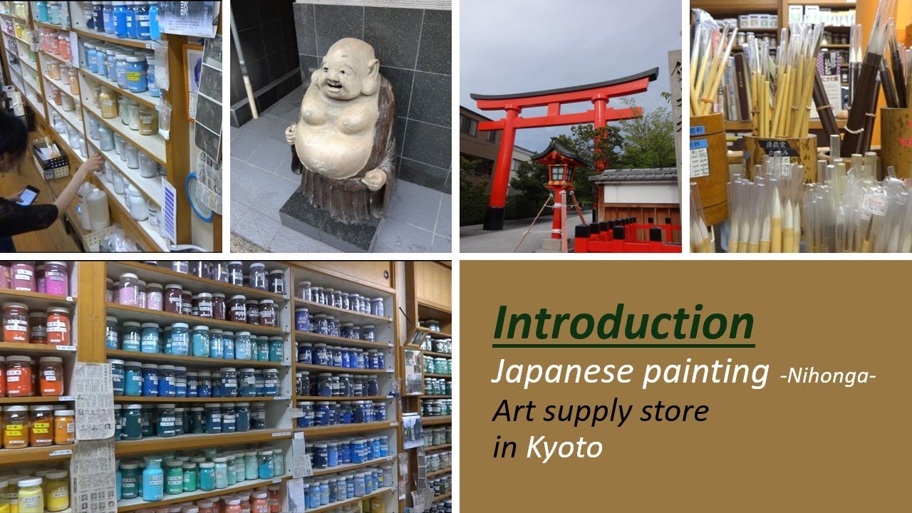 Introduction to Japanese painting Art supply store in Kyoto - YouTube