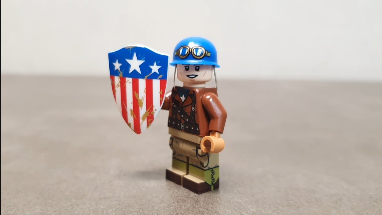 Lego Captain America Custom Mini figure (The First Avenger ver.) - YouTube