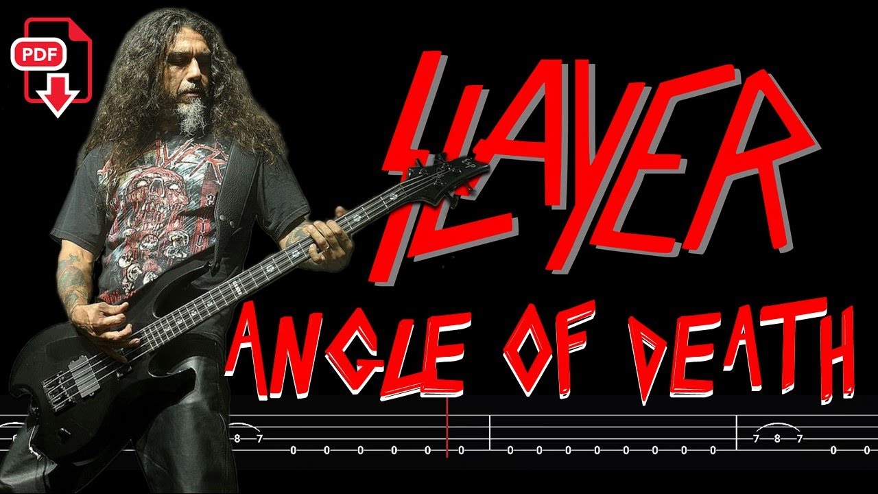 Slayer - Angle of Death (🔴Bass Tabs | Notation) @ChamisBass #slayerbass ...
