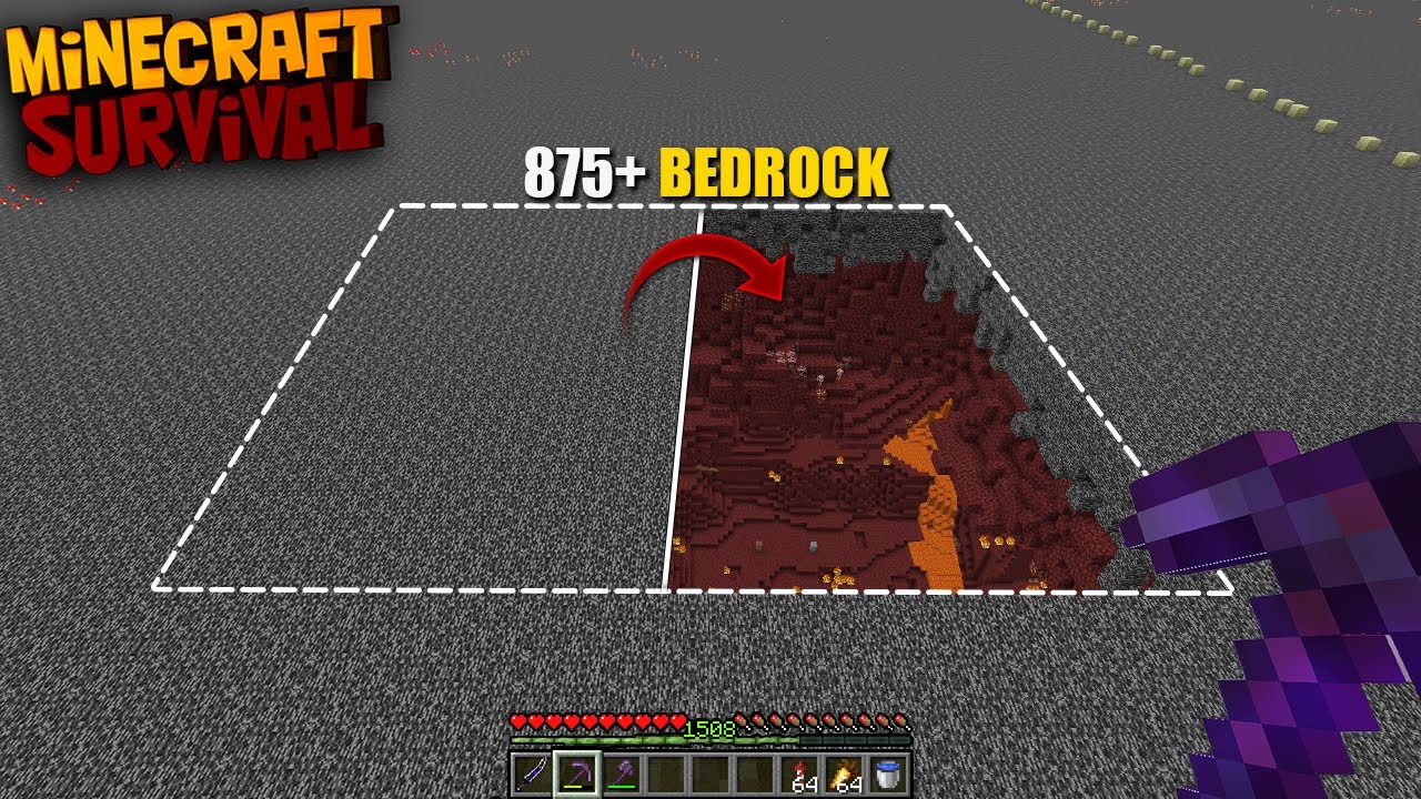 I Spent 30 Hours to Remove BEDROCK in Minecraft Survival - YouTube