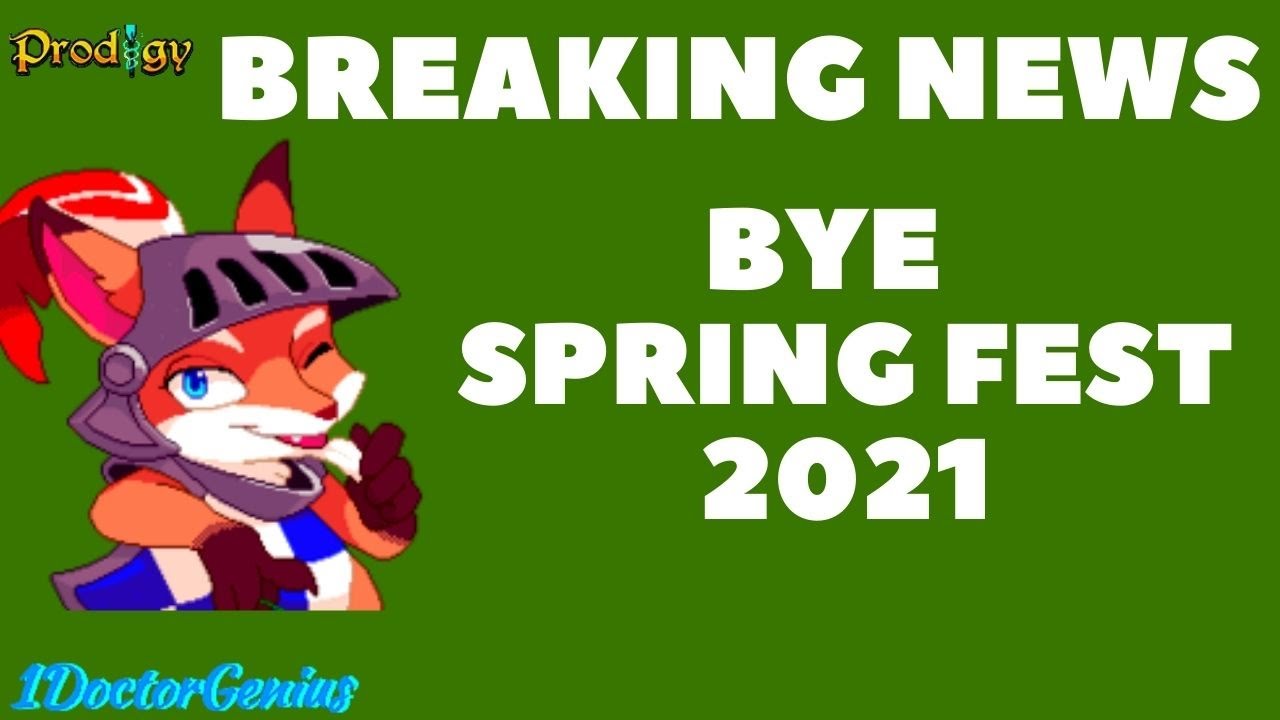 PRODIGY Math Game : BREAKING NEWS: SPRING FEST 2021 OVER: Shout Out to ...