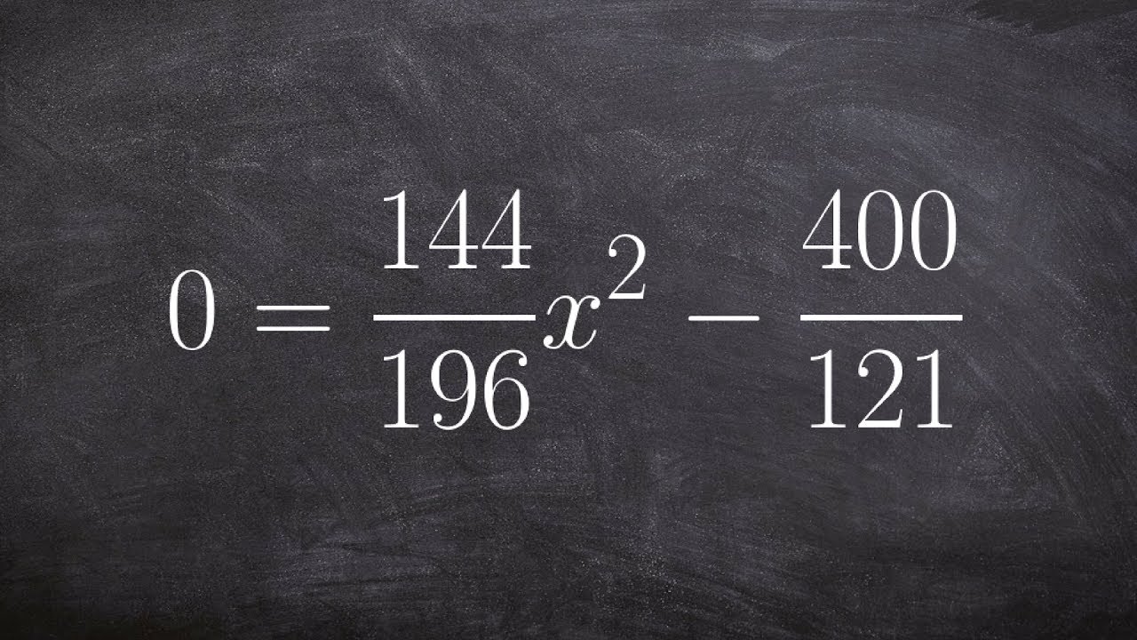 With Fractions, solve using the difference of two squares - YouTube