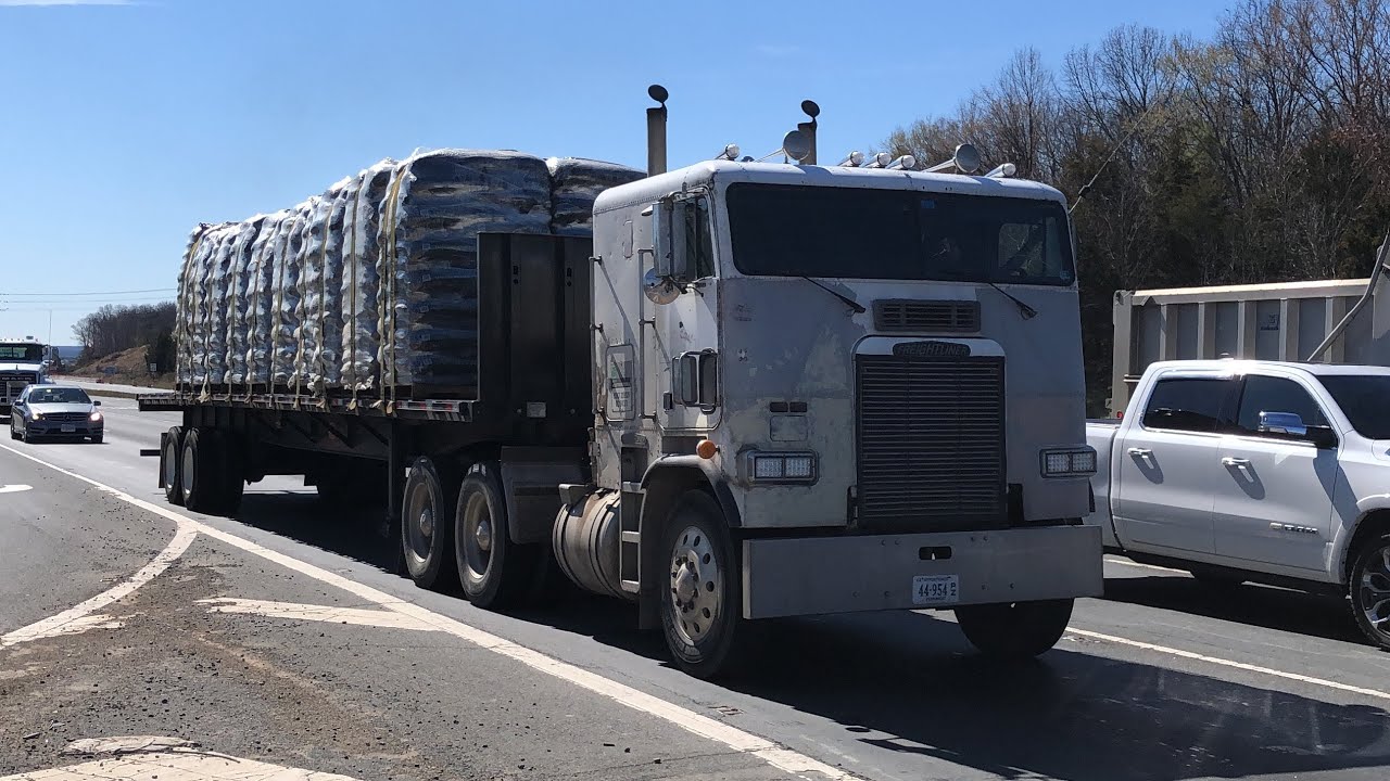 Freightliner FLA Cabover With A Straight Piped Mechanical Cummins N14 ...