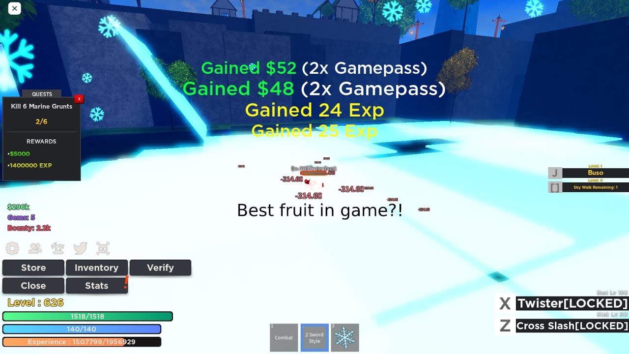 Snow fruit showcase (Project New World) - YouTube