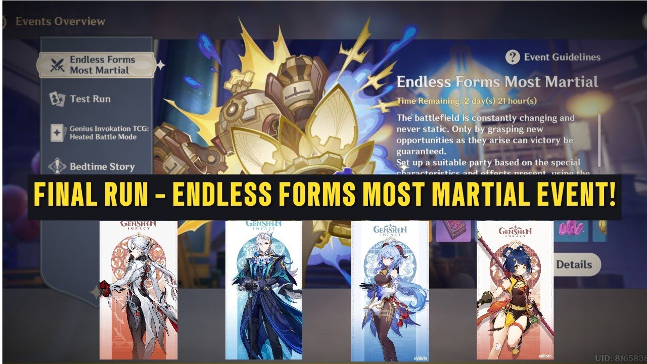 FINAL RUN - ENDLESS FORMS MOST MARTIAL EVENT! - YouTube