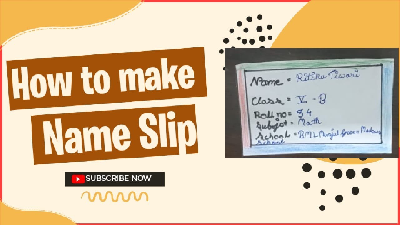How to make beautiful Name Slip easily ?? Beautiful Name Slip kaise ...