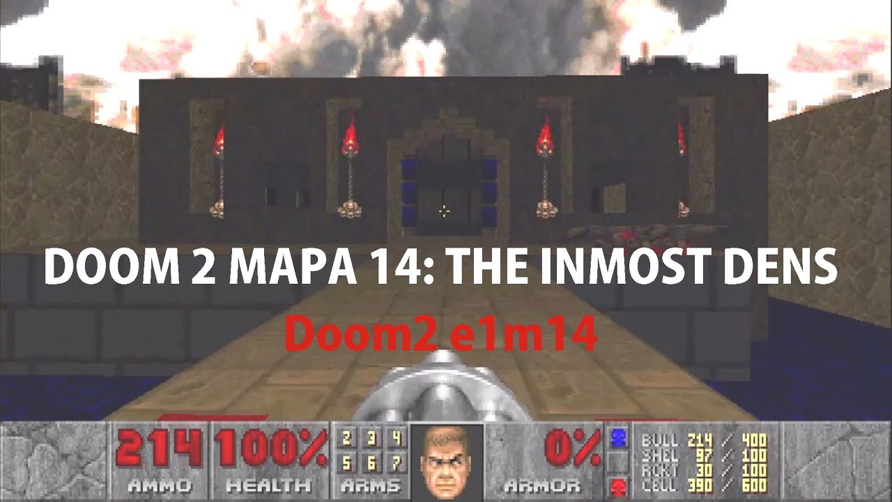 DOOM 2 (GAMEPLAY): Mapa 14: THE INMOST DENS! Doom2 e1m14 - YouTube