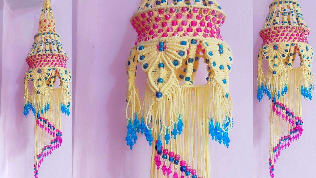 Very Easy Big Macrame Jhumar - YouTube