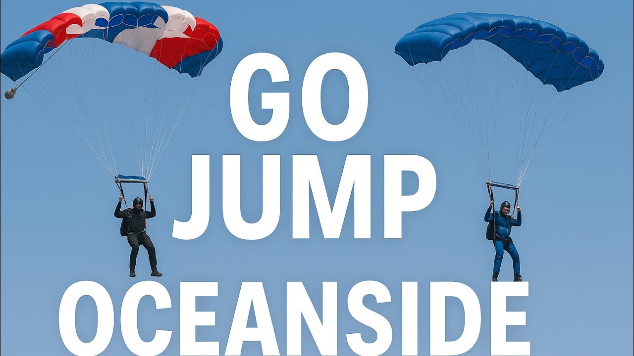 Go Jump: Skydivers Take Off & Touch Down at Oceanside Airport - YouTube