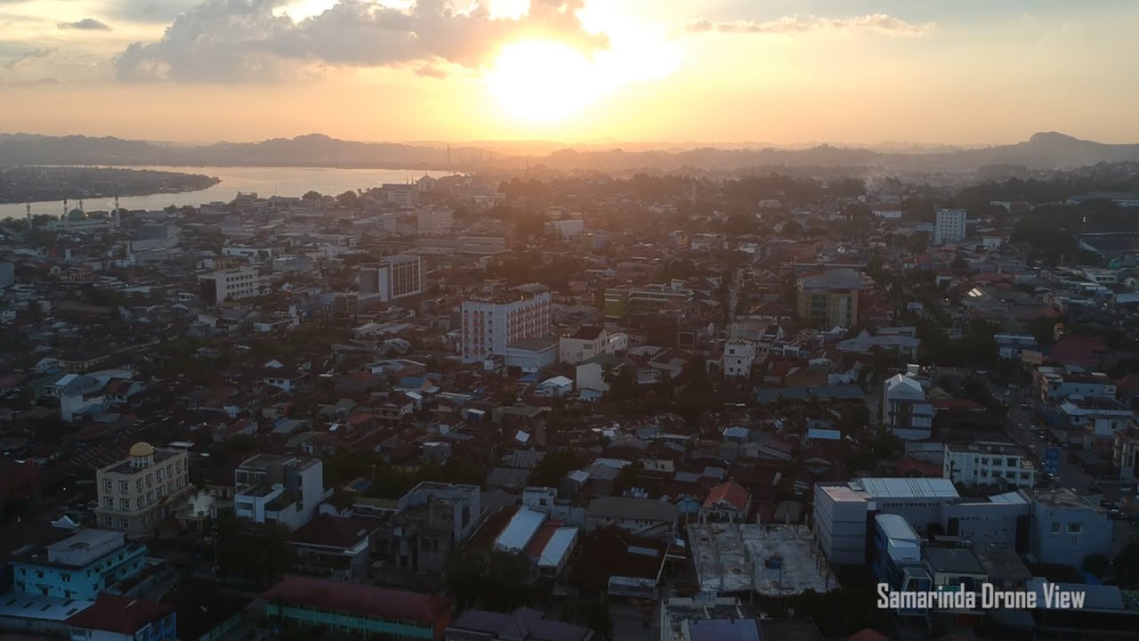Drone View - Sunset di Kota Samarinda - YouTube