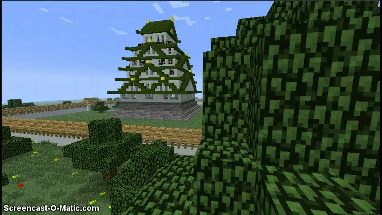 Minecraft Osaka Castle Part 1 - YouTube