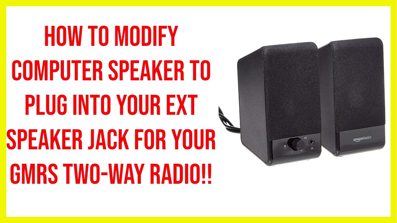 🔺How to Modify computer speaker to plug into your ext speaker jack for ...