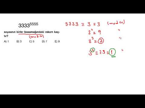 Modüler Aritmetik Video Çözüm - 2 TYT-YKS Matematik Soru Bankası