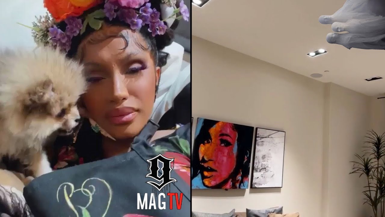 Cardi B & Dog Fluffy Think There Are Ghost In The House! 👻 - YouTube