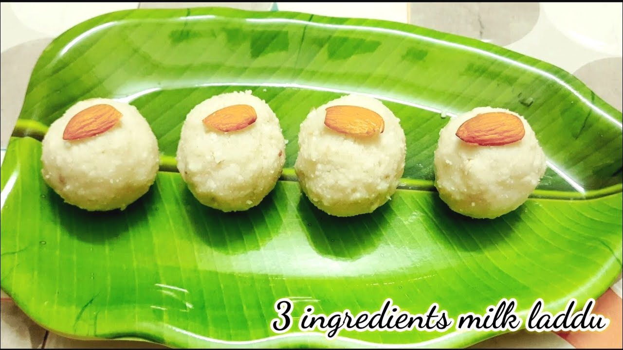 Laddu with natural milk || Only 3 ingredients laddu / పాల లడ్డు - YouTube