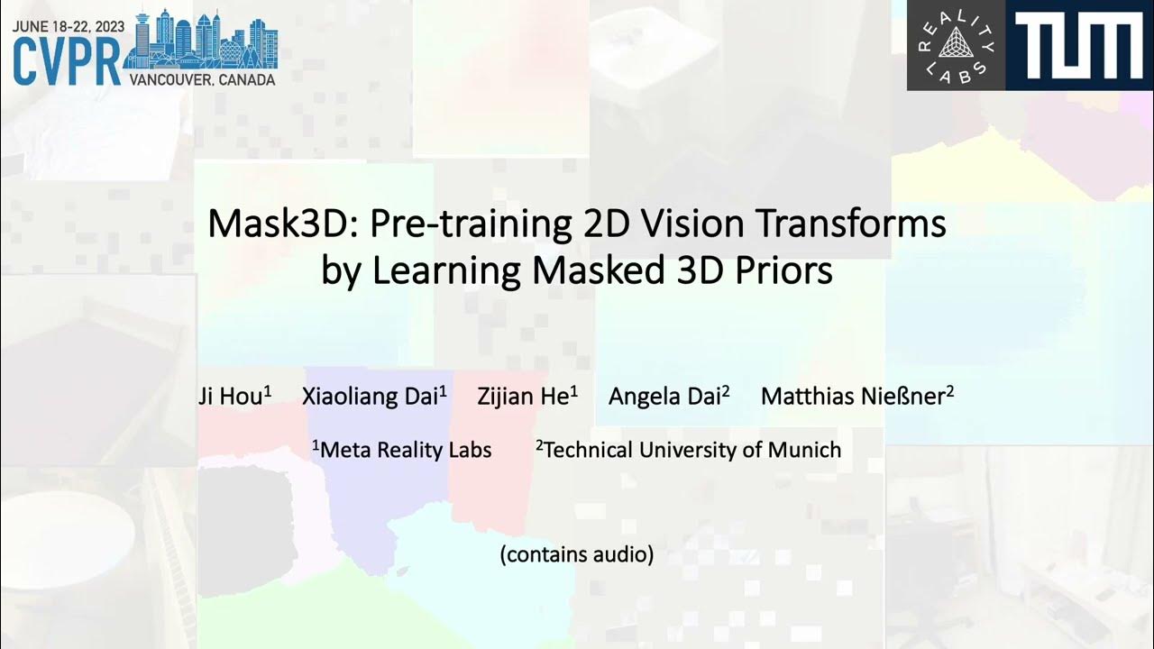 Mask3D: Pre-training 2D Vision Transformers by Learning Masked 3D ...