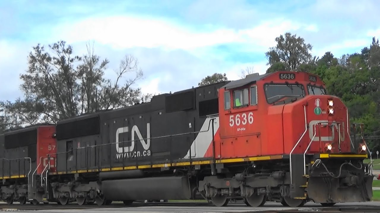 CN 5636 Leads An Ethanol Train, East Dubuque, IL, 10/3/19 - YouTube