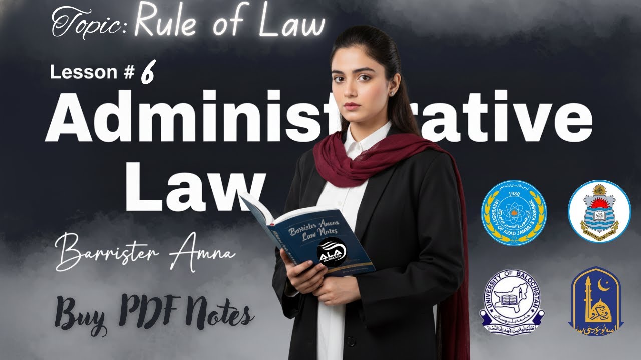 Lesson # 6 | Rule of Law | Administrative Law | Buy PDF notes - YouTube