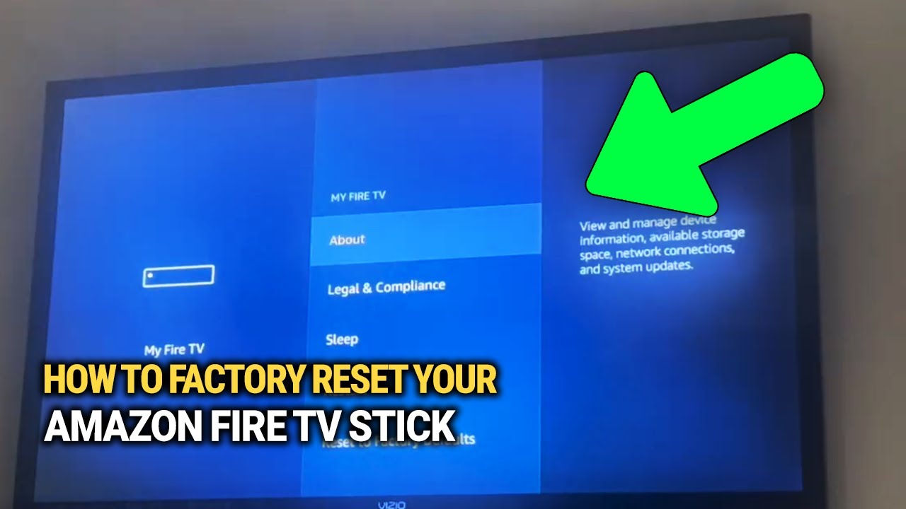How To Factory Reset Your Amazon Fire TV Stick: Start NOW! - YouTube