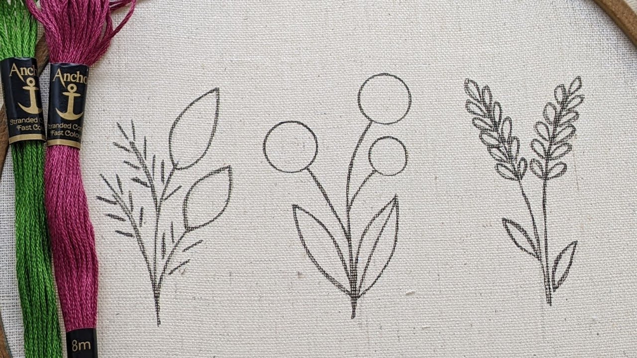 3 VERY SIMPLE FLOWER HAND EMBROIDERY DESIGNS FOR BEGINNERS - YouTube