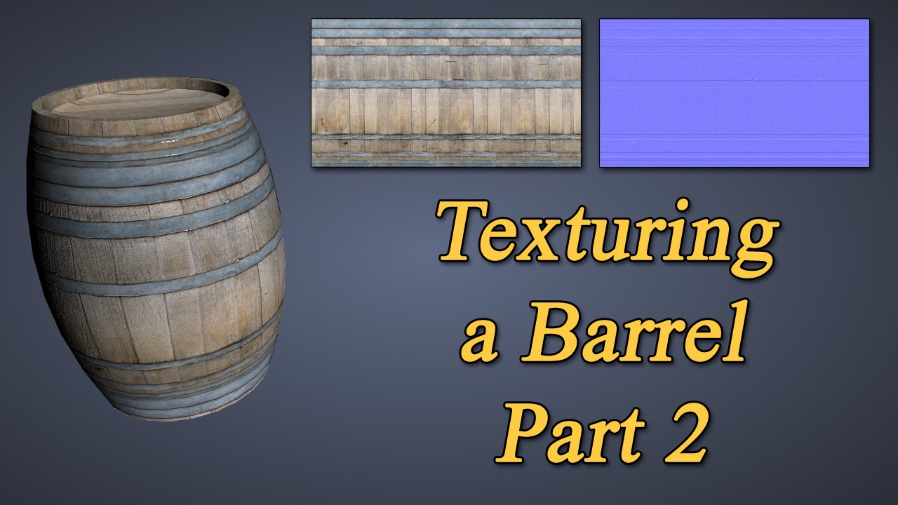 Clara.io: Texturing a Barrel with UV Map - part 2 - YouTube