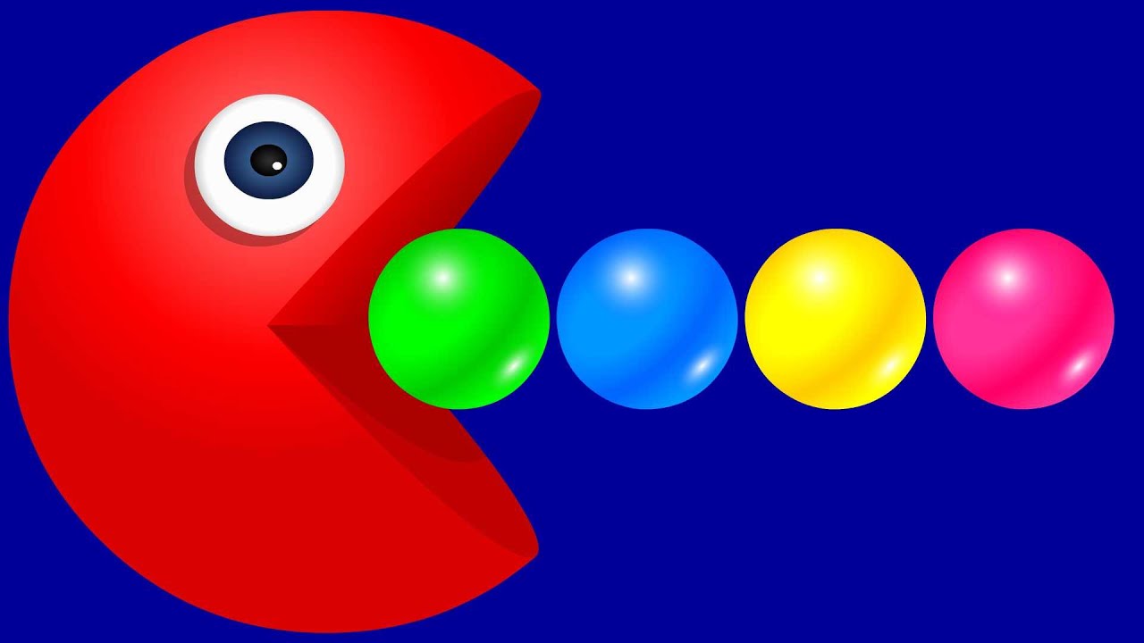 Learn Colors | Learning Colors with Pacman | Children Learning Video ...