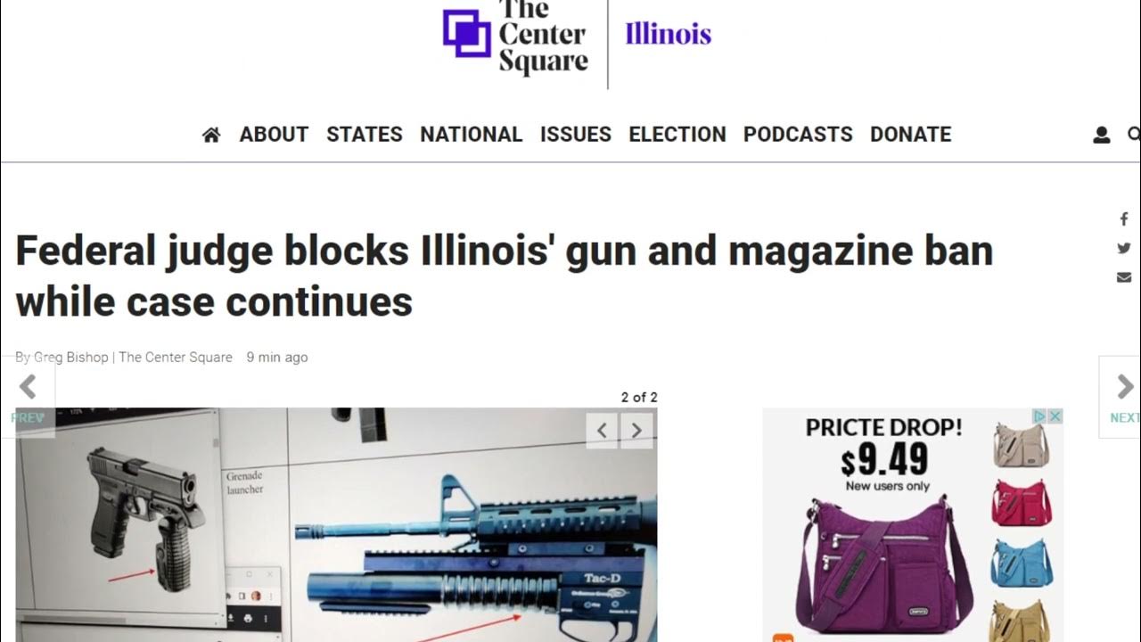 Federal judge blocks Illinois' gun and magazine ban while case continues - YouTube