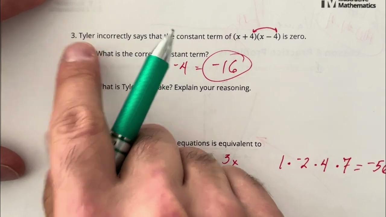 Algebra 2 Unit 2 Lesson 6 - YouTube