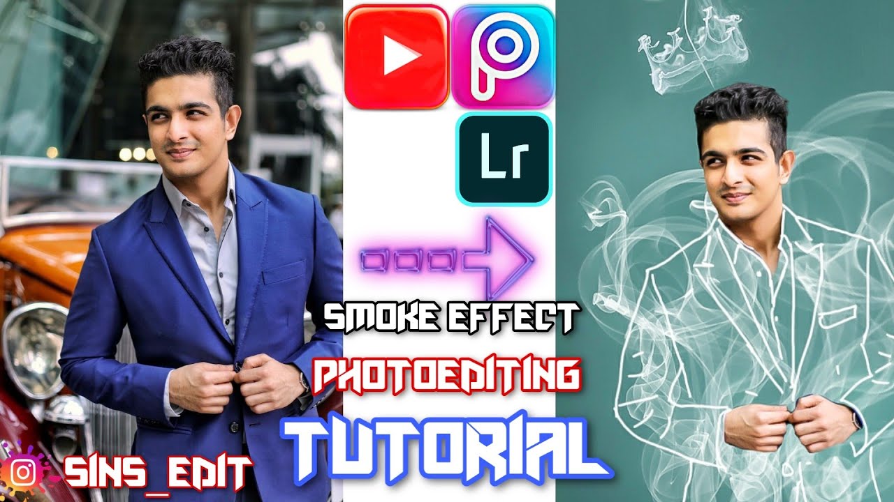 Smoke Effect Editing Tutorial 💫| Invisible Body | Photoediting tutorial ...