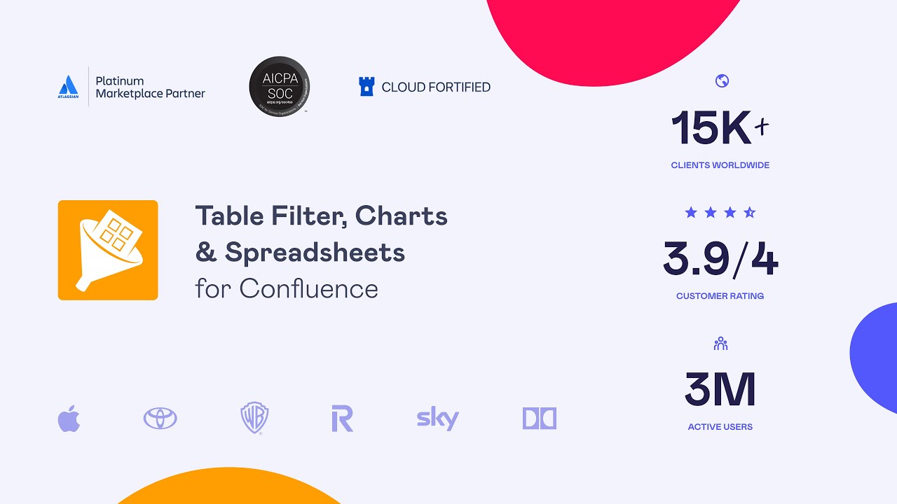 Table Filter, Charts & Spreadsheets for Confluence - YouTube
