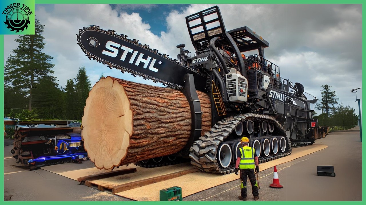 Extreme Dangerous Fastest Big Chainsaw Cutting Tree Machines | Biggest ...