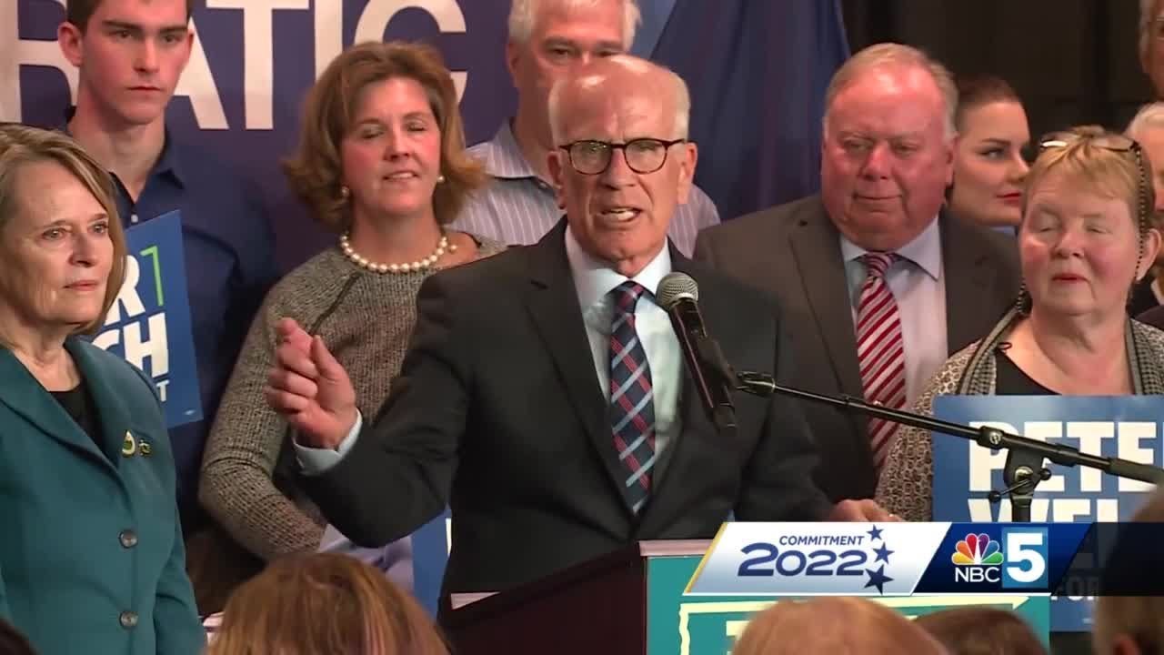Peter Welch declares victory in U.S. Senate race - YouTube