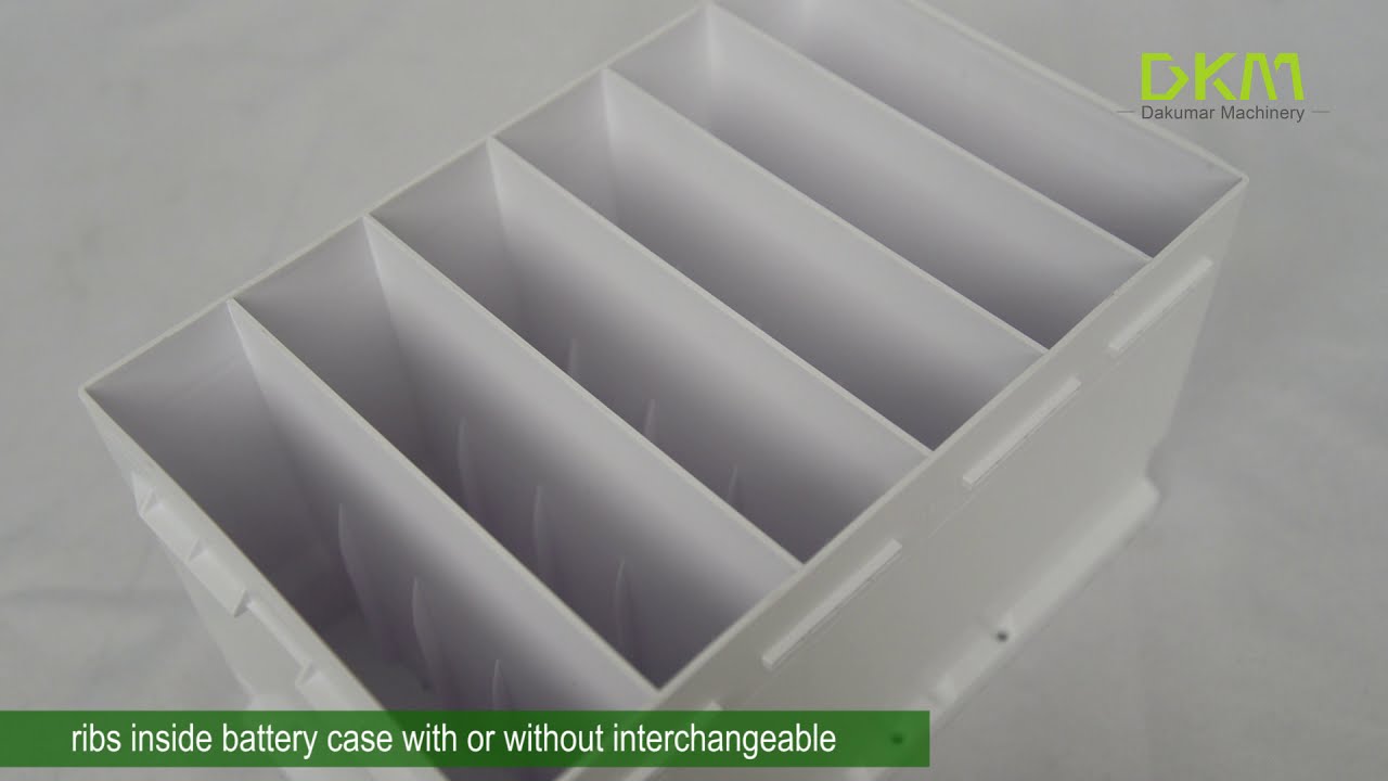 DKM Plastic Battery Case Molding Line (40s production time) - YouTube