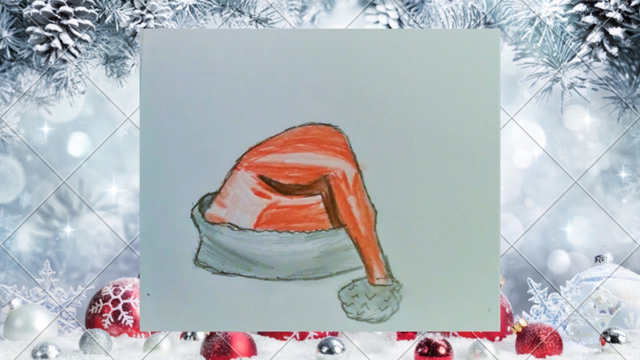 How to Draw Santa's Hat - YouTube