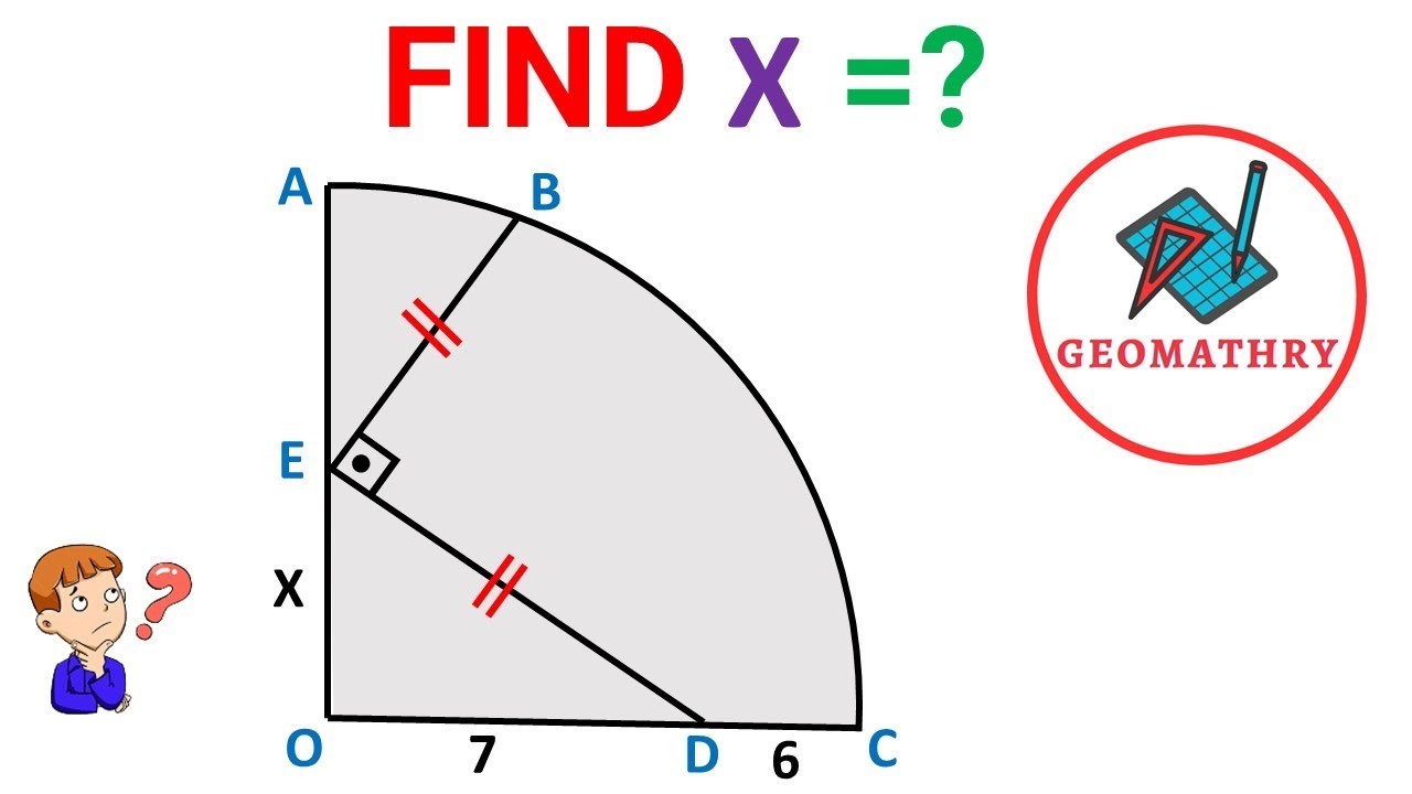 Calculate the Length of X in the Circle| Improve your Geometry Skill - YouTube